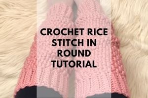 Crochet Rice Stitch In Round And Rows Tutorial - Blue Star Crochet
