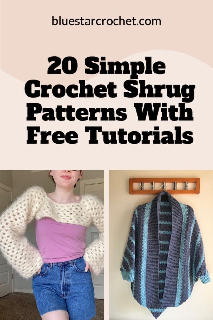 20 Simple Crochet Shrug Patterns With Free Tutorials - Blue Star Crochet
