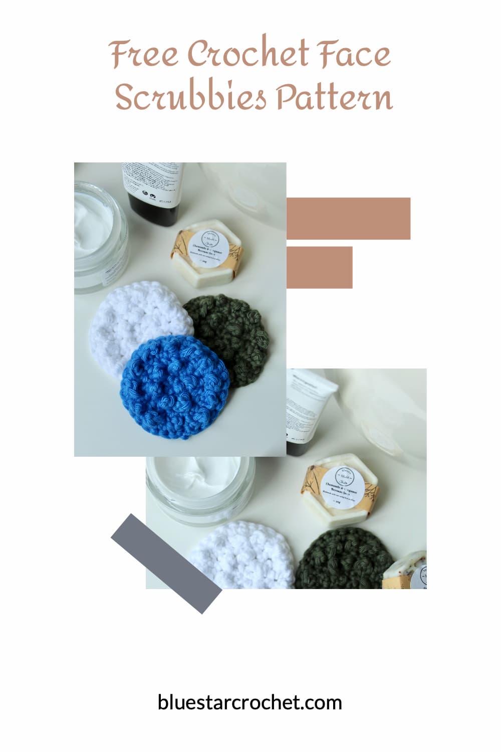 The Fiercely Fun and Free Crochet Face Scrubbies Pattern - Blue Star ...
