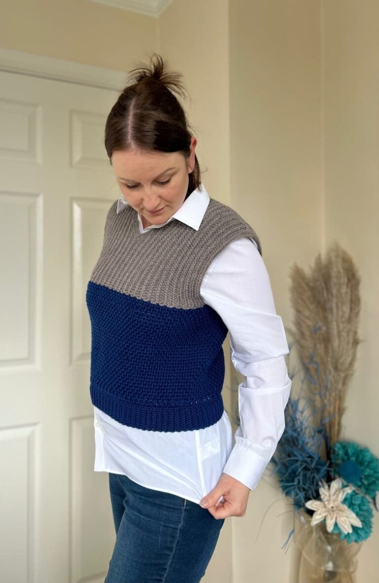Crochet Sweater Vest Pattern For Women - Blue Star Crochet
