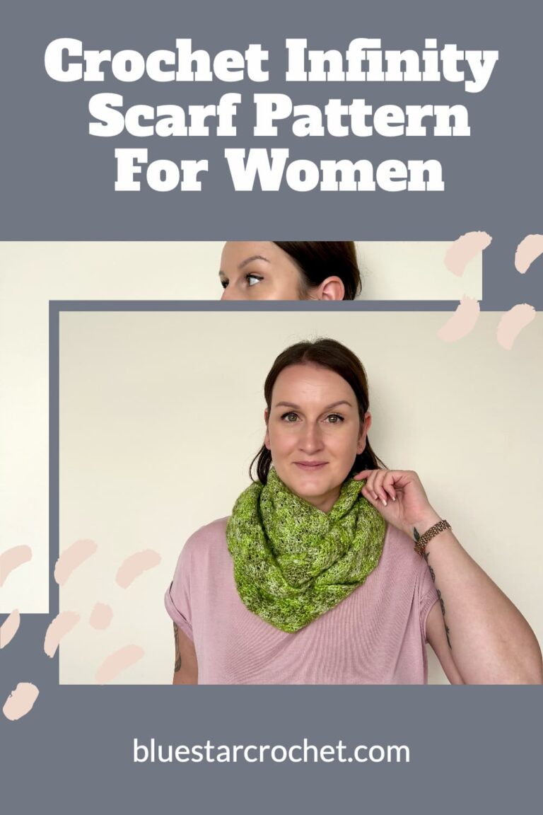 Modern Crochet Infinity Scarf For Women - Free Pattern - Blue Star Crochet