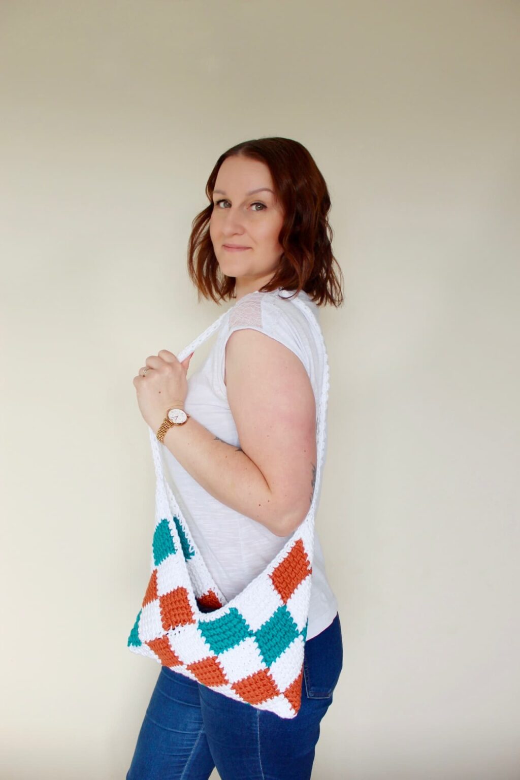 FREE Tunisian Entrelac Bag - Beautiful Livvy Bag - Blue Star Crochet