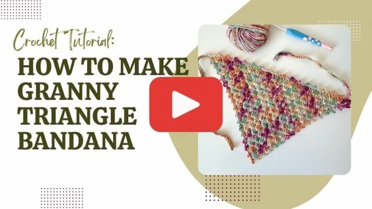 Easy Crochet Granny Triangle Bandana Free Pattern - Blue Star Crochet