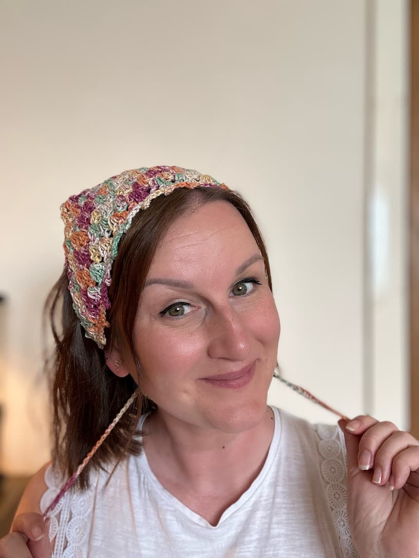 Easy Crochet Granny Triangle Bandana Free Pattern - Blue Star Crochet