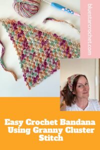 Easy Crochet Granny Triangle Bandana Free Pattern - Blue Star Crochet