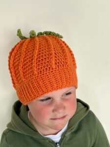Free Easy Crochet Pumpkin Hat Pattern in 9 Sizes & Video - Blue Star ...