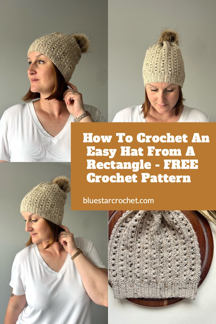 How To Crochet An Easy Hat From A Rectangle Pattern - Blue Star Crochet