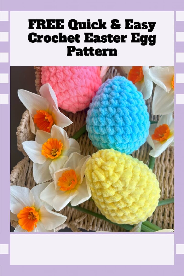 FREE Quick & Easy Crochet Easter Egg Pattern - Blue Star Crochet